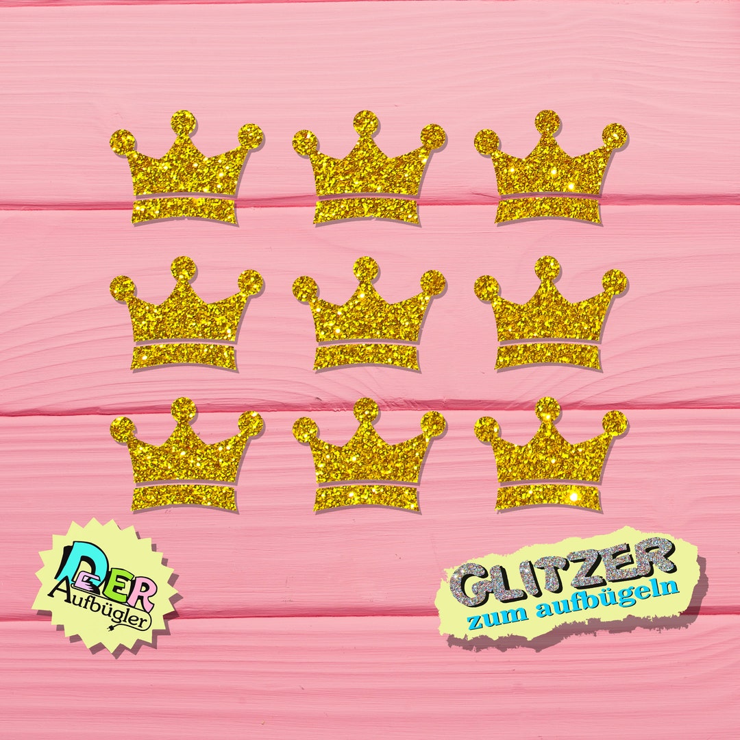 Mini Temple Picture Crown, 9 Pieces, Different Sizes, in 33 Glitter ...
