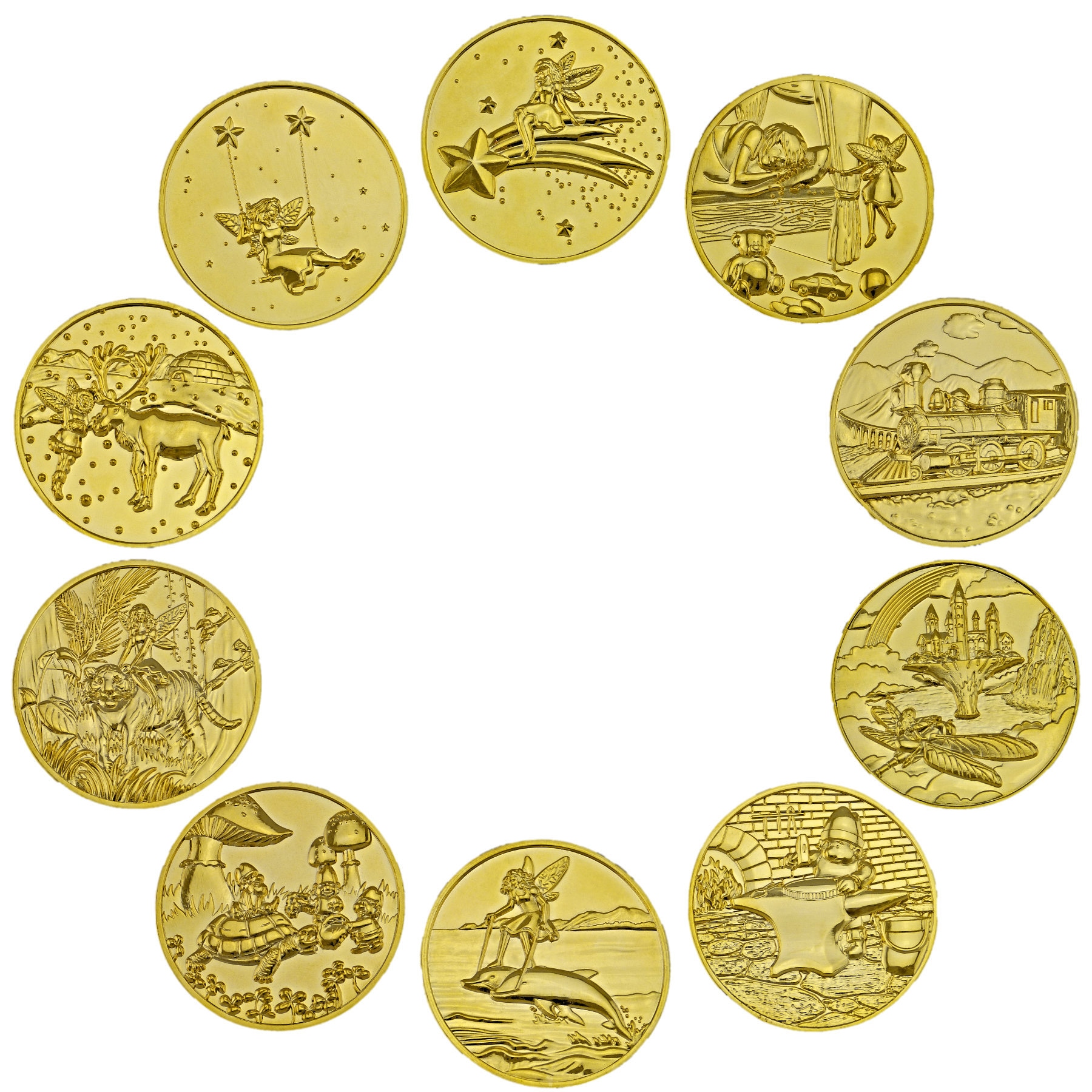 Tooth Fairy Coins "designer Set 1" Goldplated - Etsy
