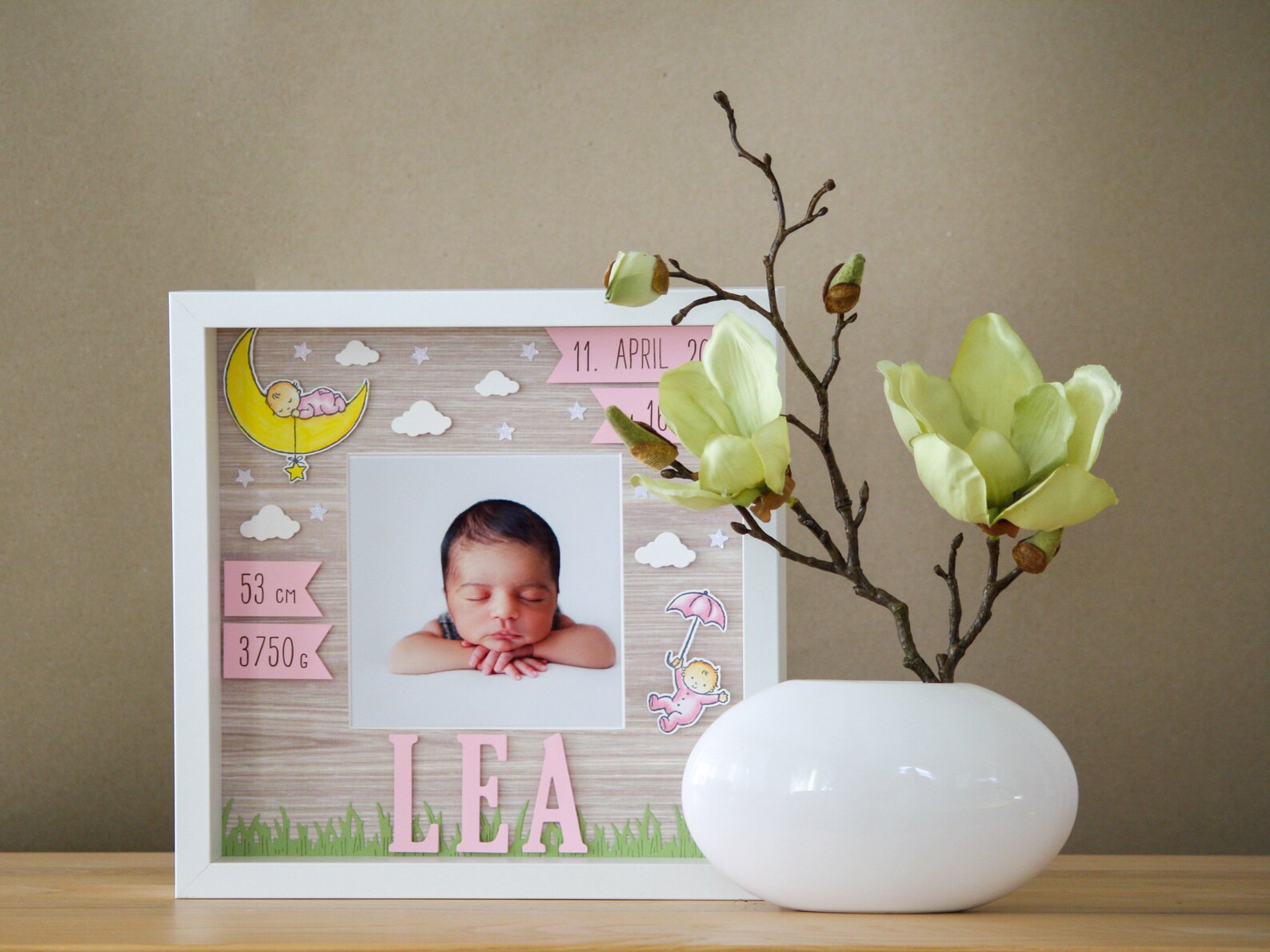 Personalized Gift for Birth in Frame Baby Frame Baptism | Etsy