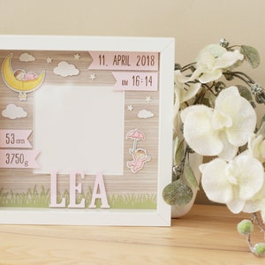Personalized gift for birth in frame baby frame baptism | Etsy