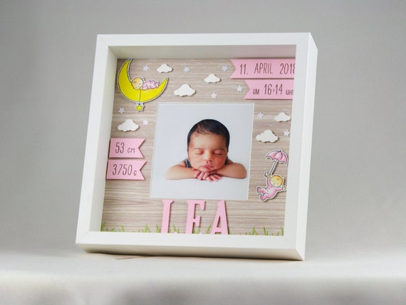 Personalized Gift for Birth in Frame Baby Frame Baptism | Etsy