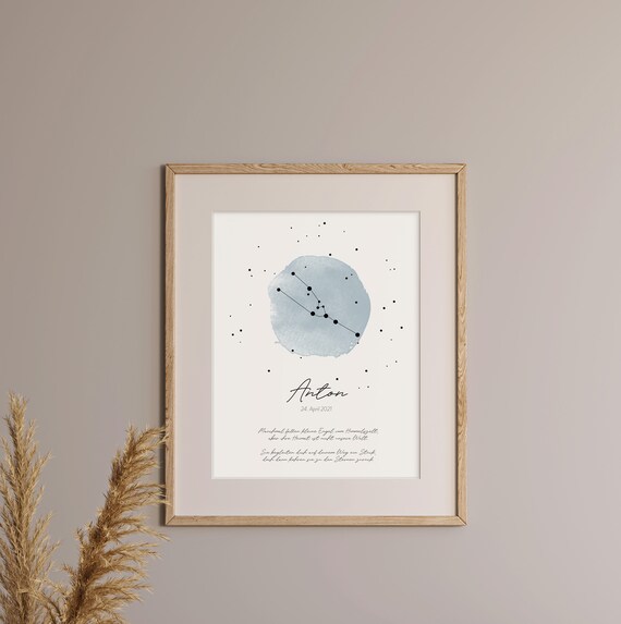Star Child Poster ZODIAC SIGN Sky Zodiac Sign Birth Poster - Etsy