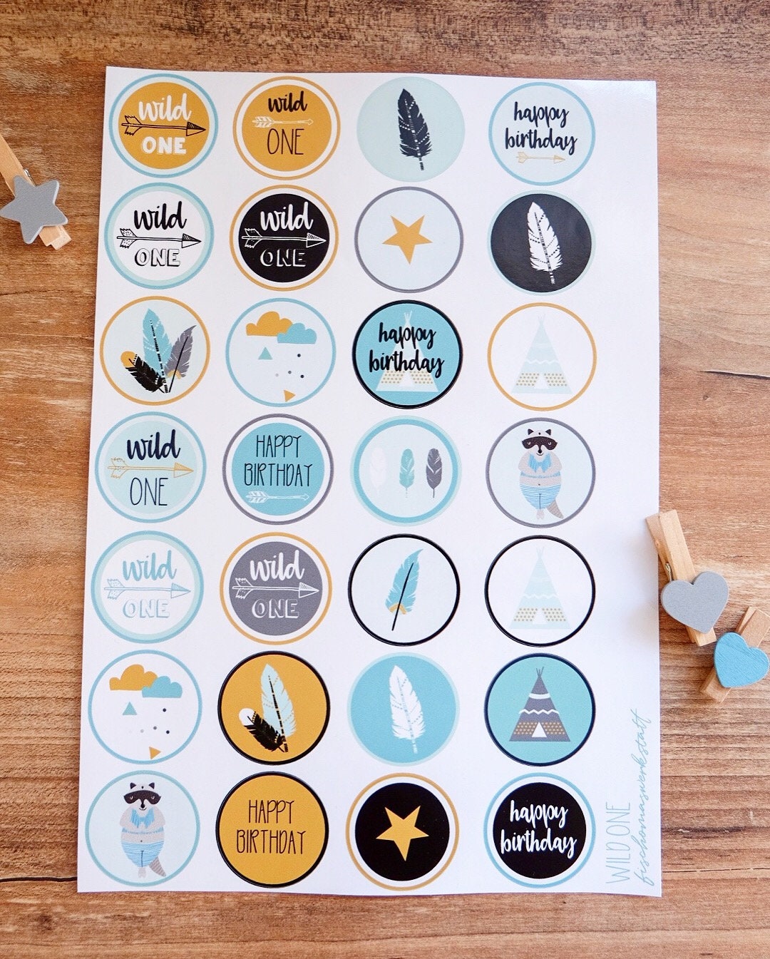 28 St. Wild One Mint Sticker Aufkleber Geburtstag | Etsy