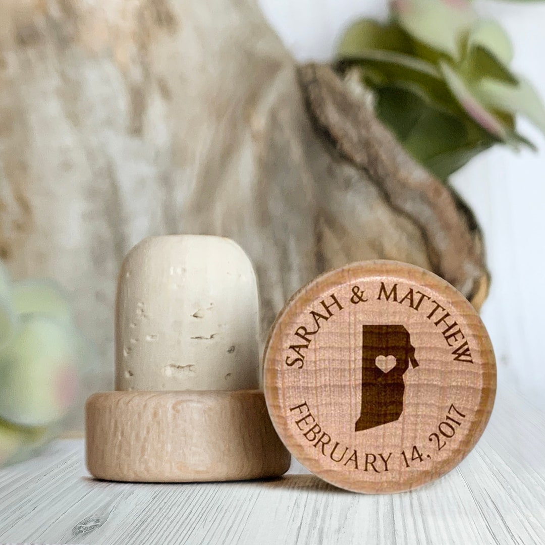 Rhode Island Personalized Cork Wine Stopper, Wedding Favors for Rhode ...