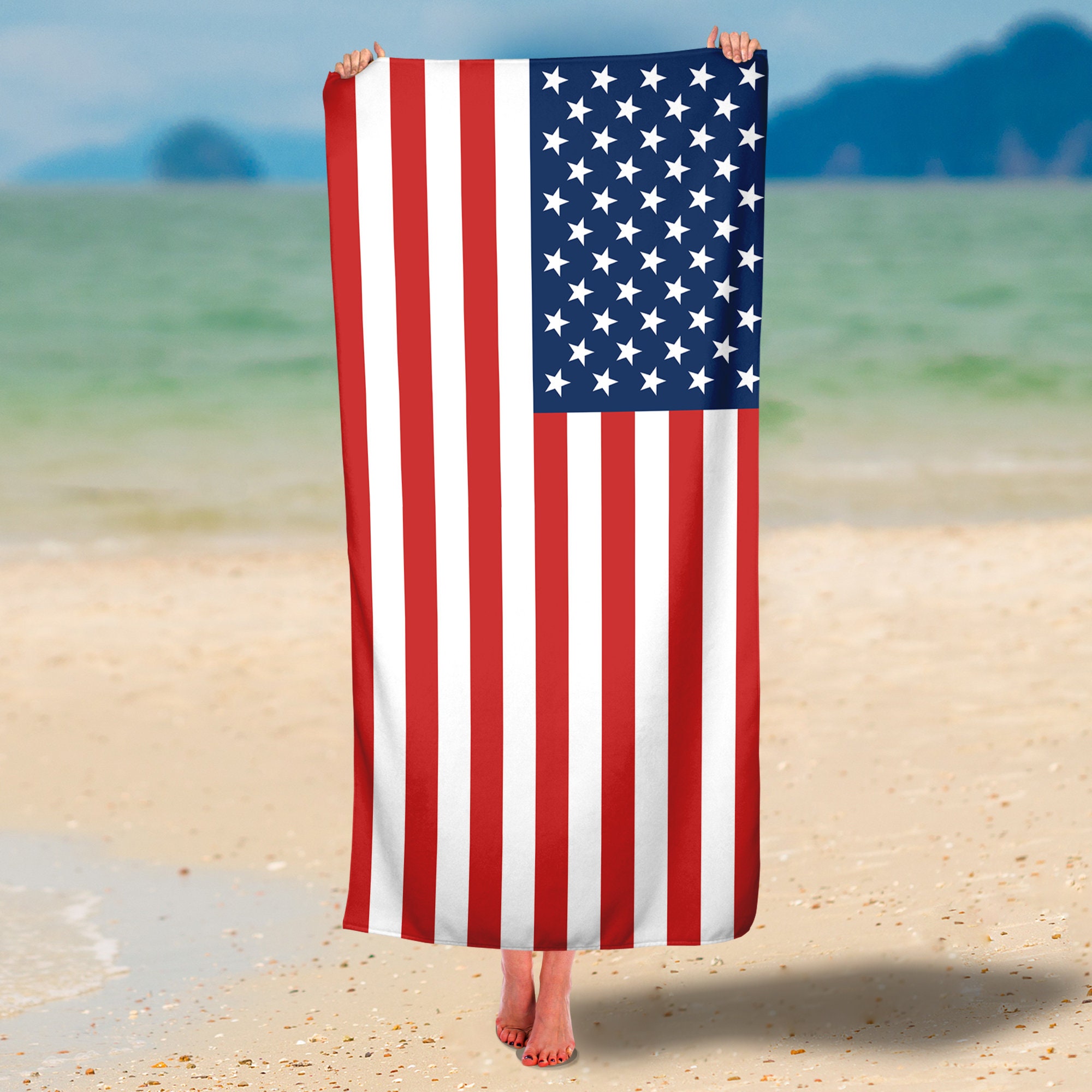 American Flag Beach Towel