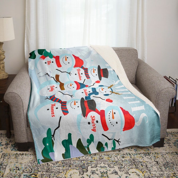 Snowman Blanket - Etsy
