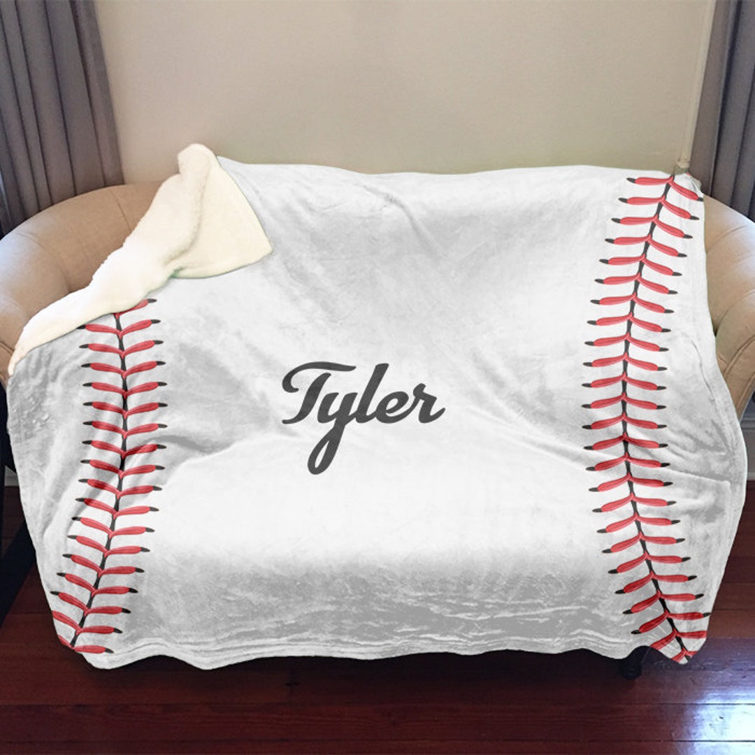 Baseball Personalized Blanket, Personalized Baseball Gift, Premium ...