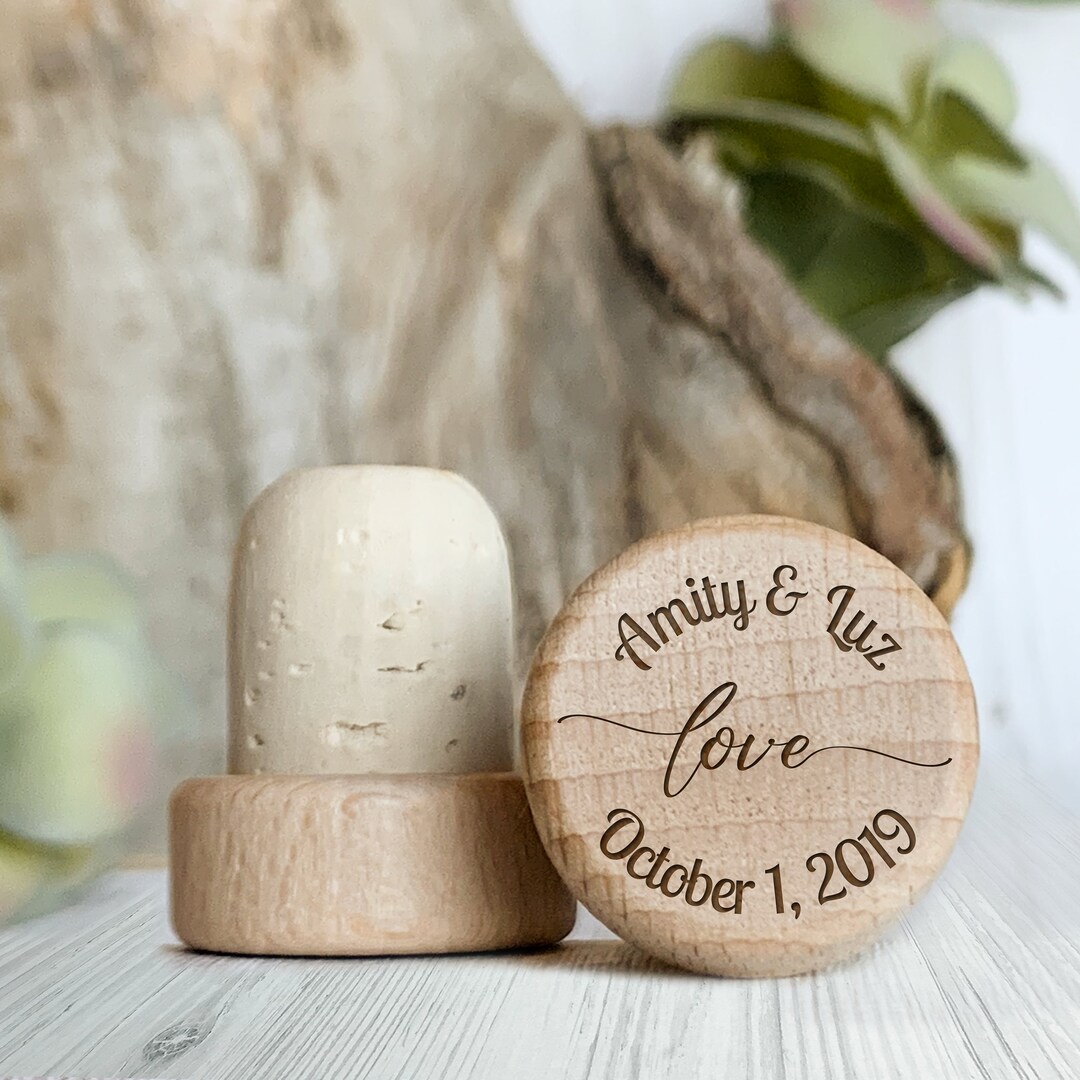 Love Wedding Wine Stopper, Personalized Corks for Wedding Favors ...