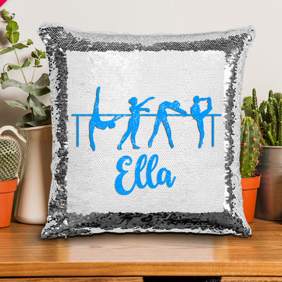 Dancer Magical Sequin Pillow, Personalized Dance Mermaid Sequins Pillow ...