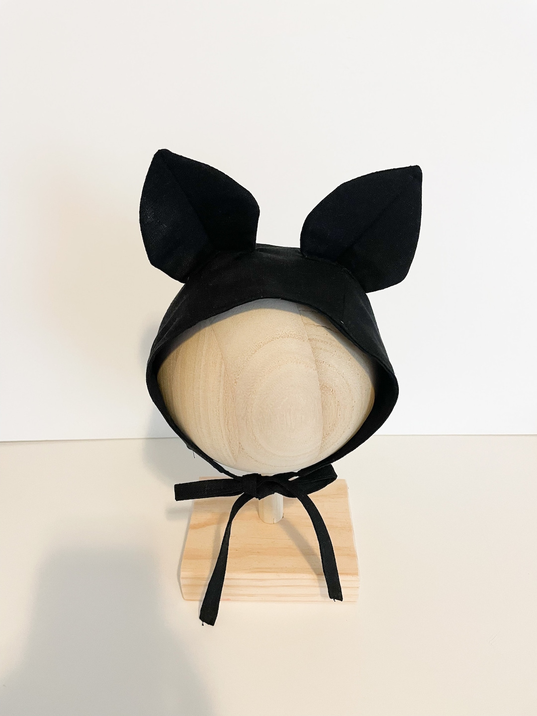 Bat Bonnet, Baby Bat Bonnet, Black Baby Bonnet, Handmade Baby Bonnet ...