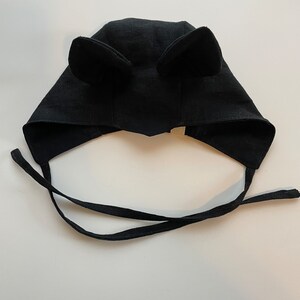 Bat Bonnet, Baby Bat Bonnet, Black Baby Bonnet, Handmade Baby Bonnet ...