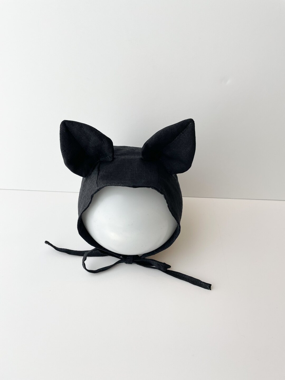 Bat Bonnet Baby Bat Bonnet Black Baby Bonnet Handmade Baby - Etsy