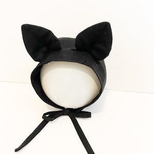 Bat Bonnet, Baby Bat Bonnet, Black Baby Bonnet, Handmade Baby Bonnet ...