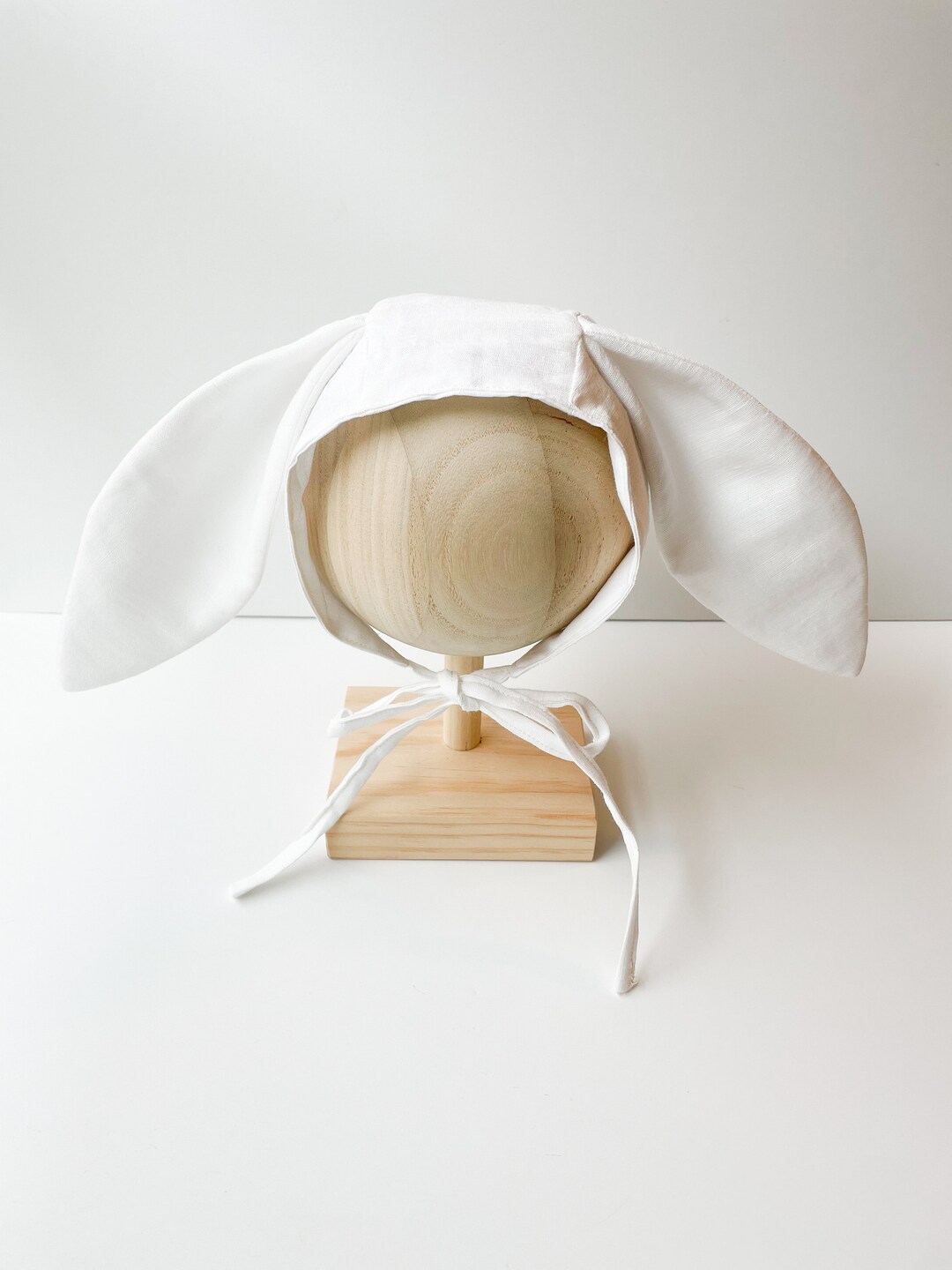 Bunny Bonnet, White Bunny Bonnet, Linen Bunny Bonnet, Floppy Ears ...