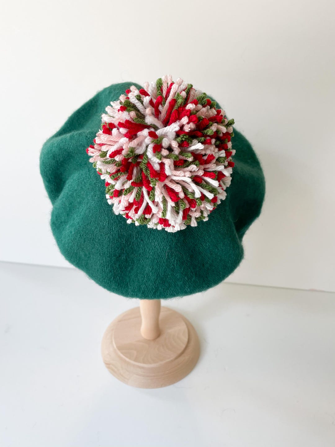 French Beret, French Pom Pom Beret, Green Beret, Green Pom Pom Beret ...