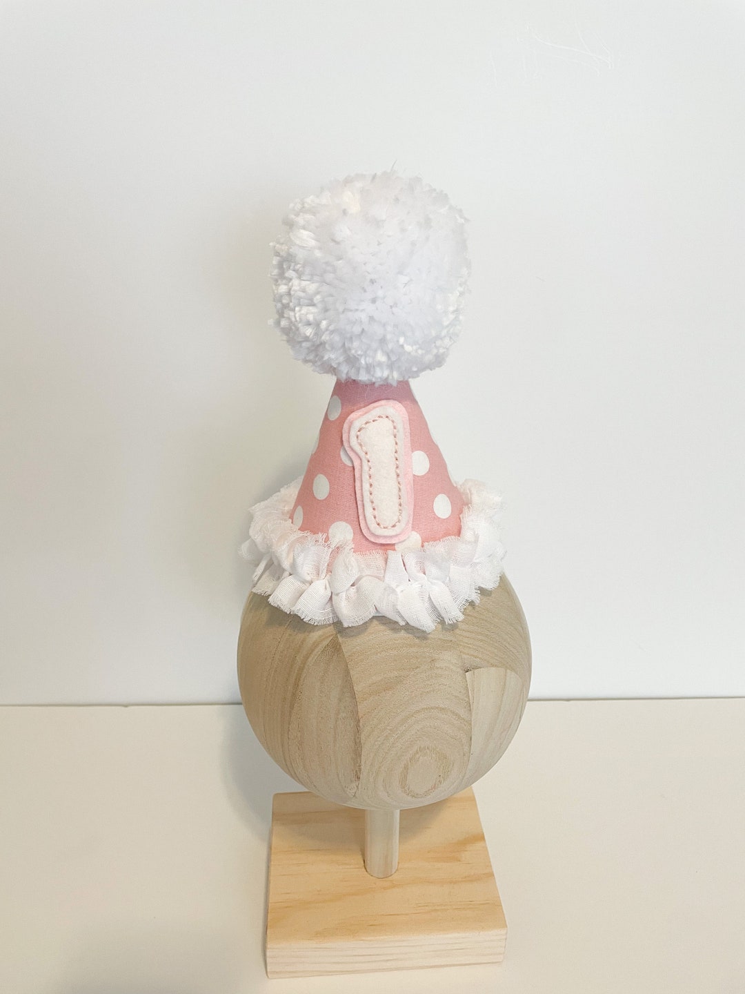 Pink Birthday Hat, First Birthday Hat, Valentine’s Day Birthday Hat ...