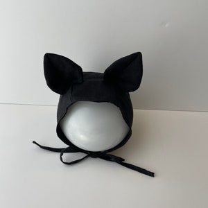Bat Bonnet, Baby Bat Bonnet, Black Baby Bonnet, Handmade Baby Bonnet ...