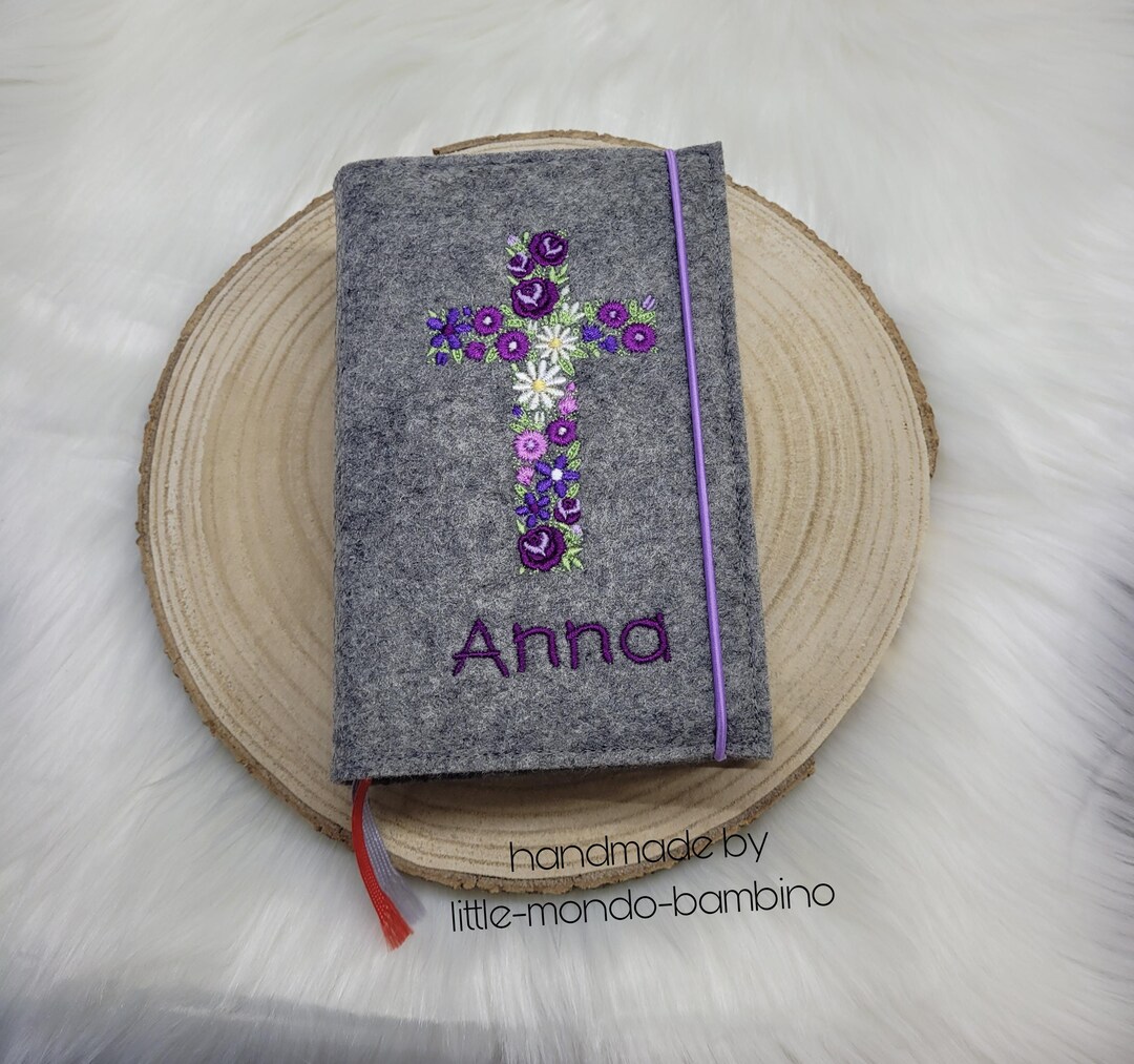 Hymn Book Cover Girl Communion Cross Felt Gift Confirmation Hymn Book ...