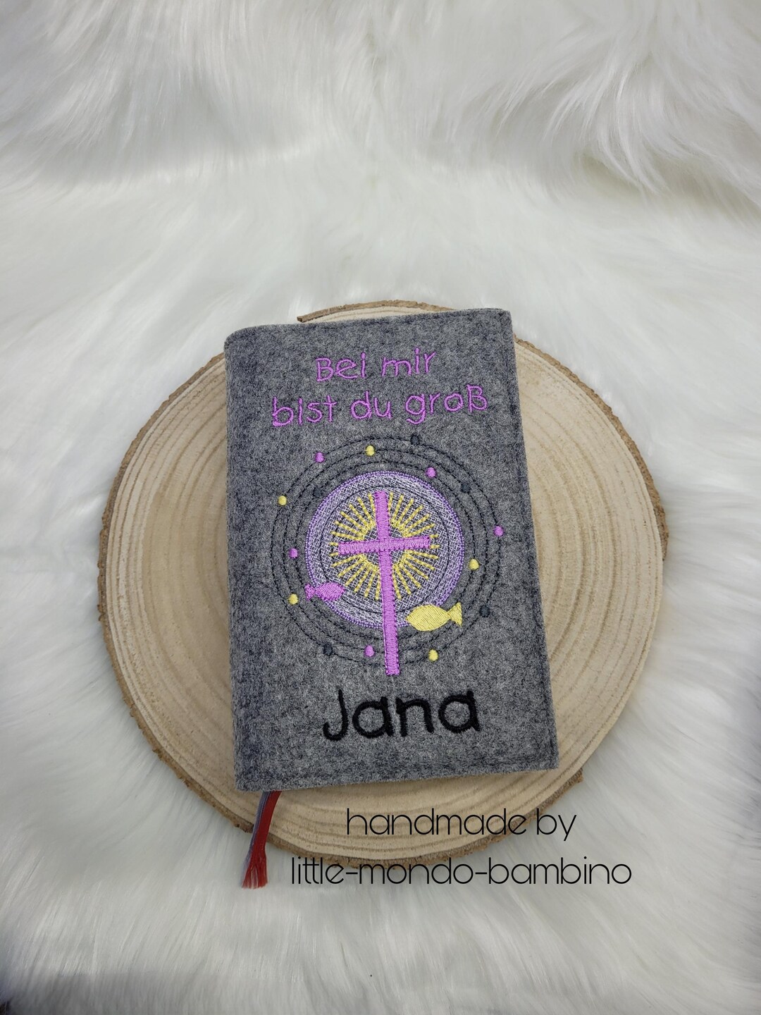 Hymn Book Cover Girl Communion Cross Felt Gift Confirmation Hymn Book ...