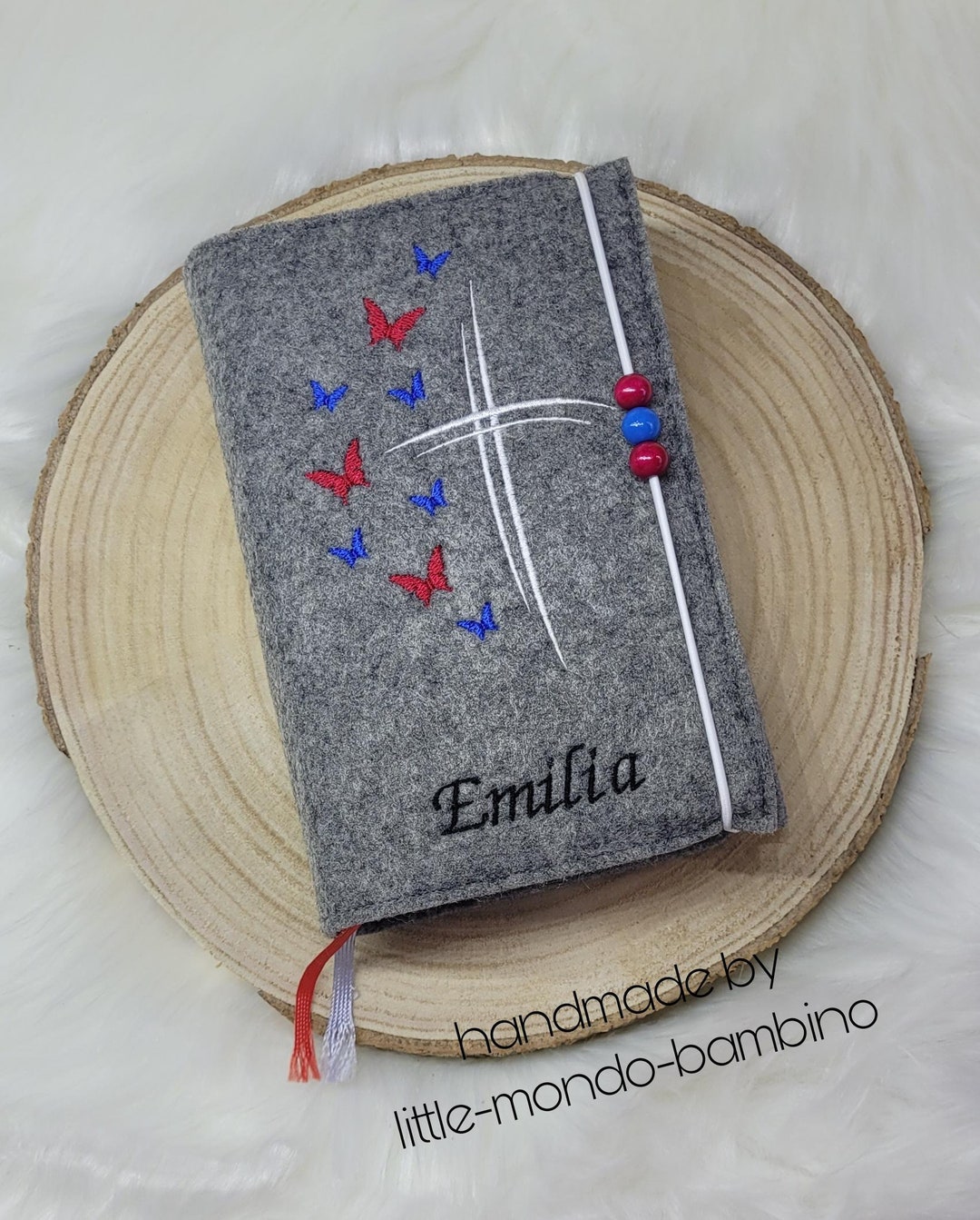 Hymn Book Cover Girl Communion Cross Felt Gift Confirmation Hymn Book ...
