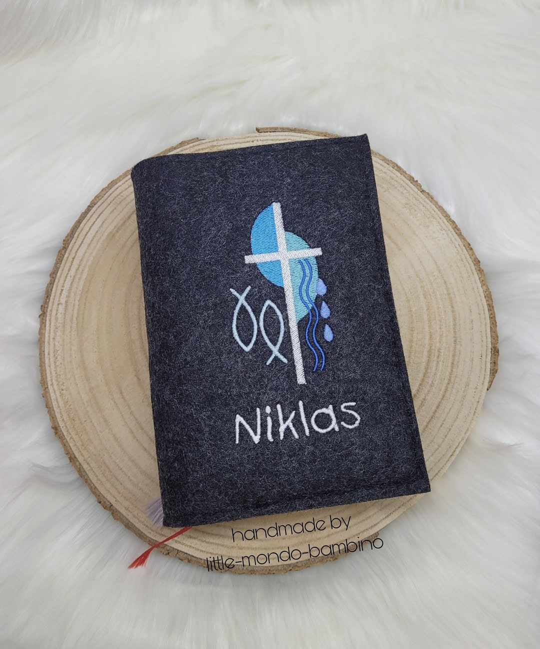 Hymn Book Cover Girl Communion Cross Felt Gift Confirmation Hymn Book ...