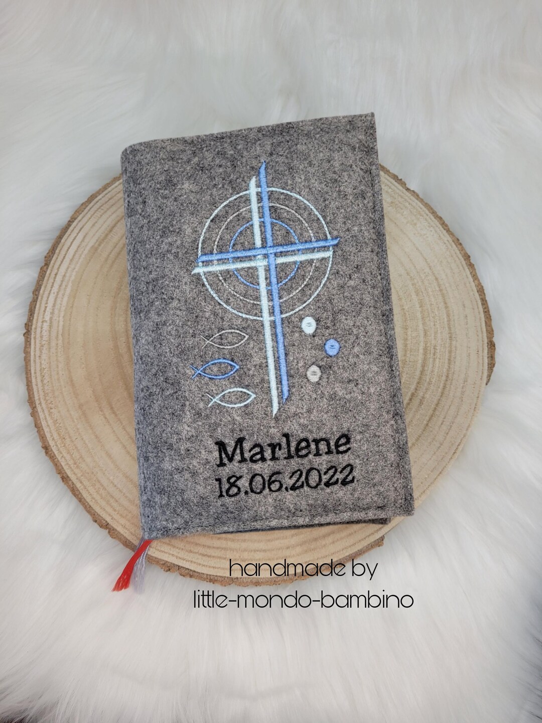 Hymn Book Cover Girl Communion Cross Felt Gift Confirmation Hymn Book ...