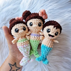 Mini Mermaids | Low-sew | CROCHET PATTERN - Etsy