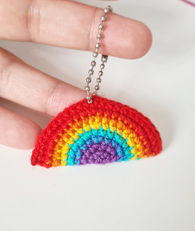 Rainbow Keychain CROCHET PATTERN - Etsy