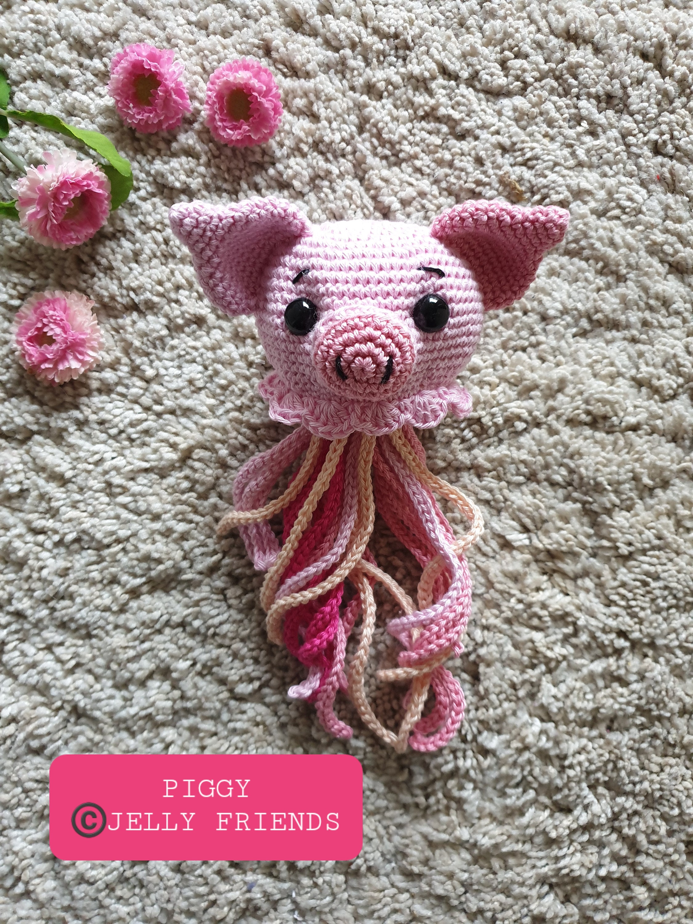 CROCHET PATTERN PIGGY Jelly Friends Digital Download - Etsy