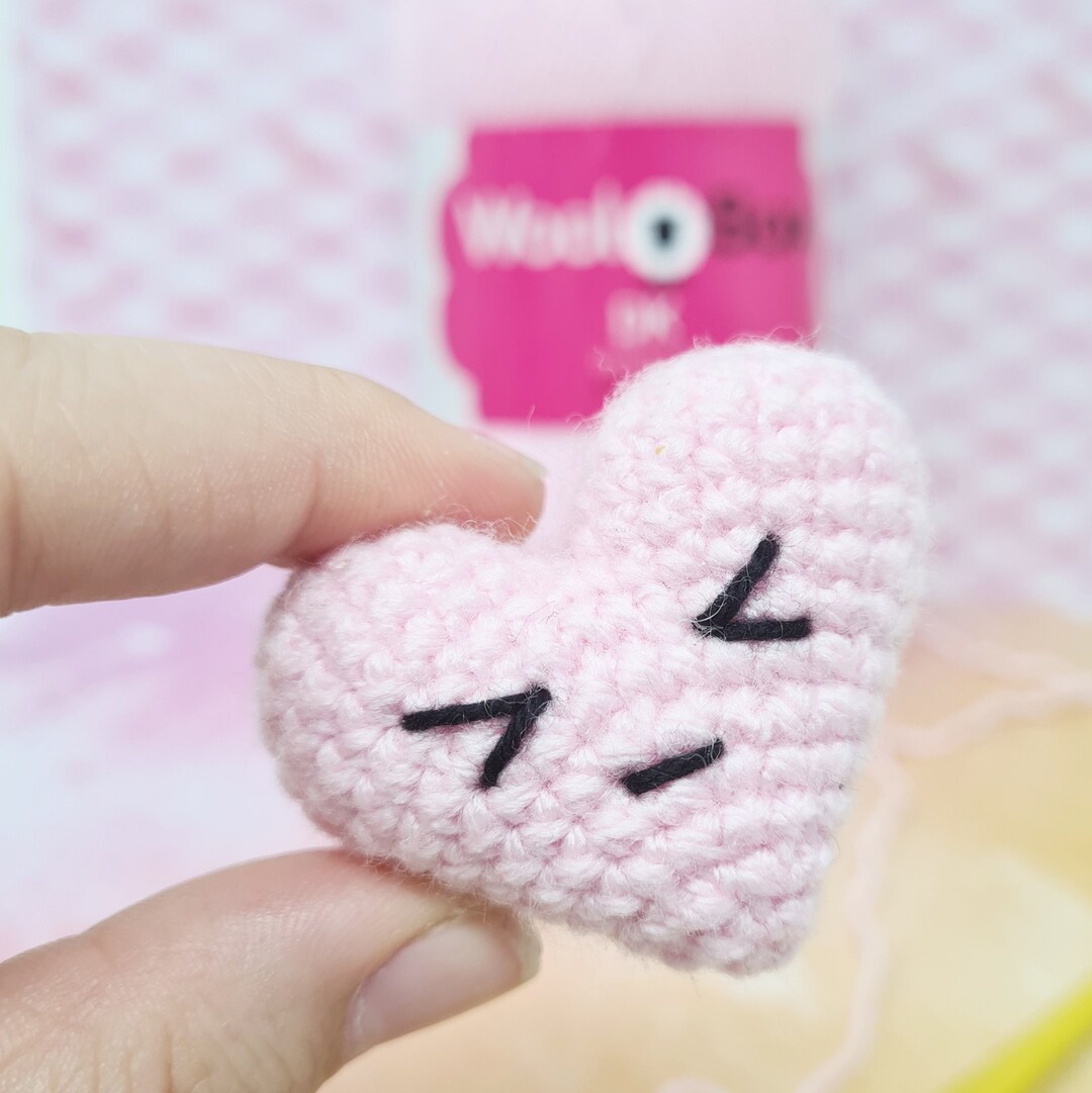 CROCHET PATTERN Heart Bag Charm/keychain DOWNLOADABLE Digital Crochet ...