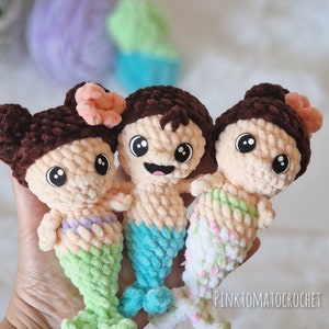 Mini Mermaids | Low-sew | CROCHET PATTERN - Etsy