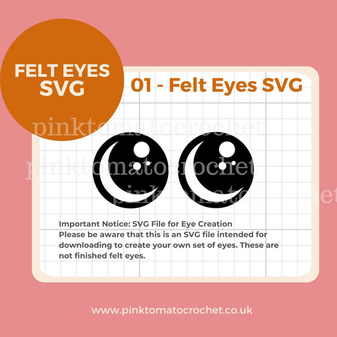 Kawaii Felt Eyes SVG | Digital Download Cut File | Diy Felt Eyes - Etsy