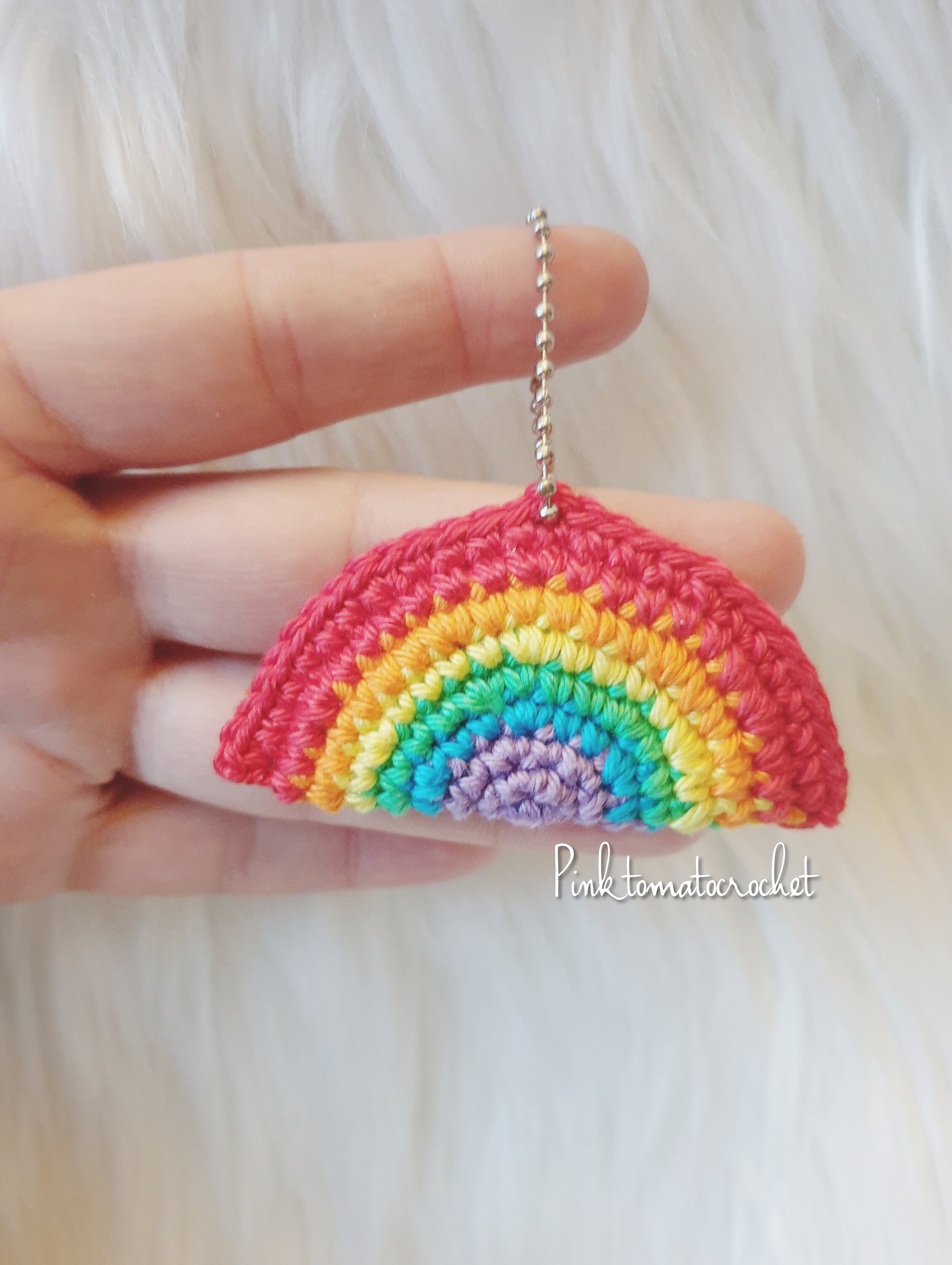 Rainbow Keychain Crochet Pattern Etsy 
