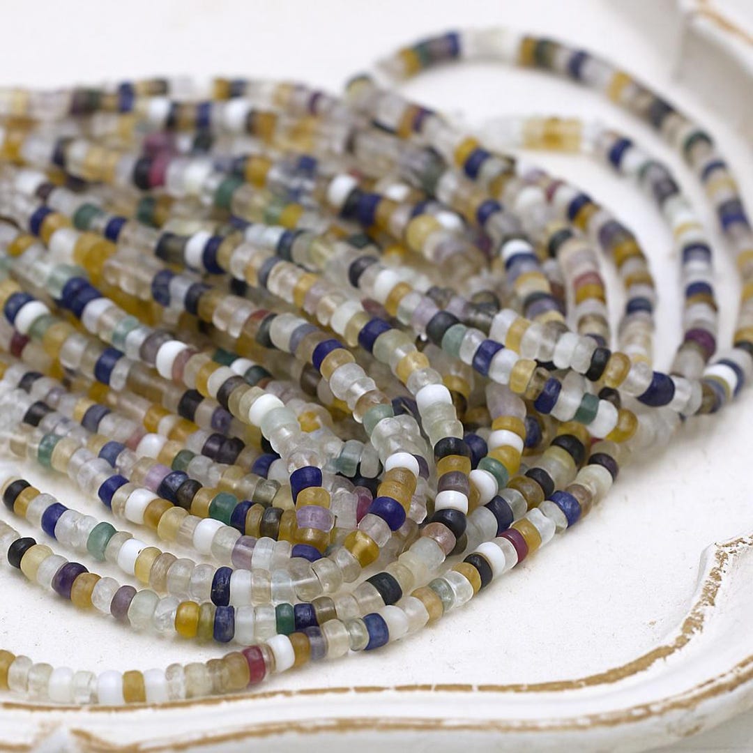 Mixed Gemstone Bead Strand 4 - 5 X 2 X 4 Mm Irregular Rondelles (approx ...
