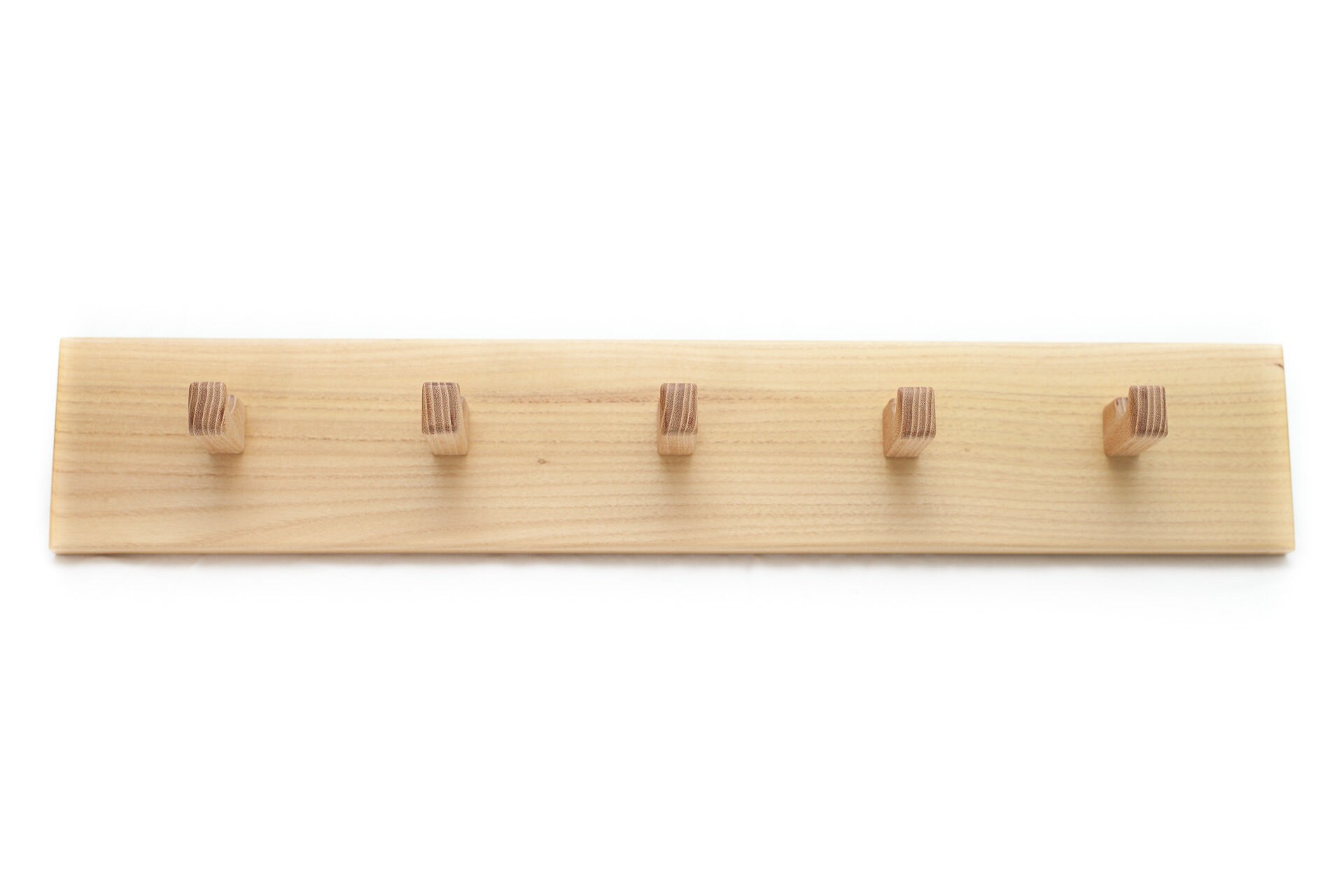 Solid White Acacia 5 Peg Rail Rack, Handmade - Etsy