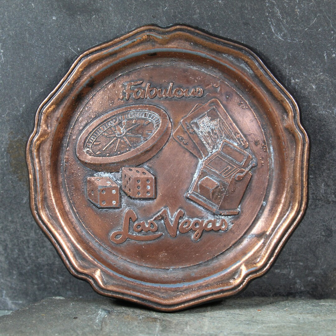 Vintage Las Vegas Copper Coasters | 1960s Vintage Copper Coaster From ...