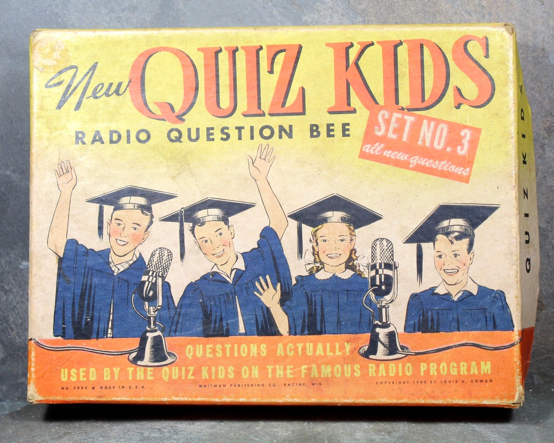 1940 Quiz Kids Set No. 3 Radio Question Bee Game Whitman - Etsy