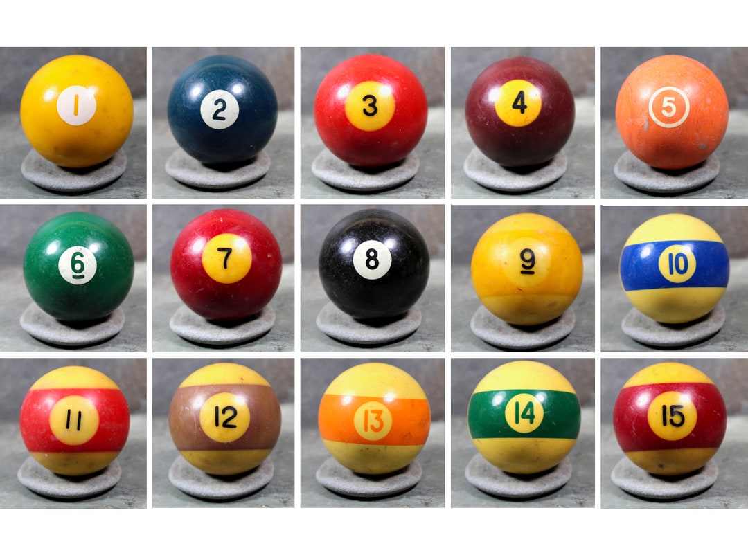 Vintage Pool Balls - YOUR CHOICE From a Variety of Gorgeous Vintage ...