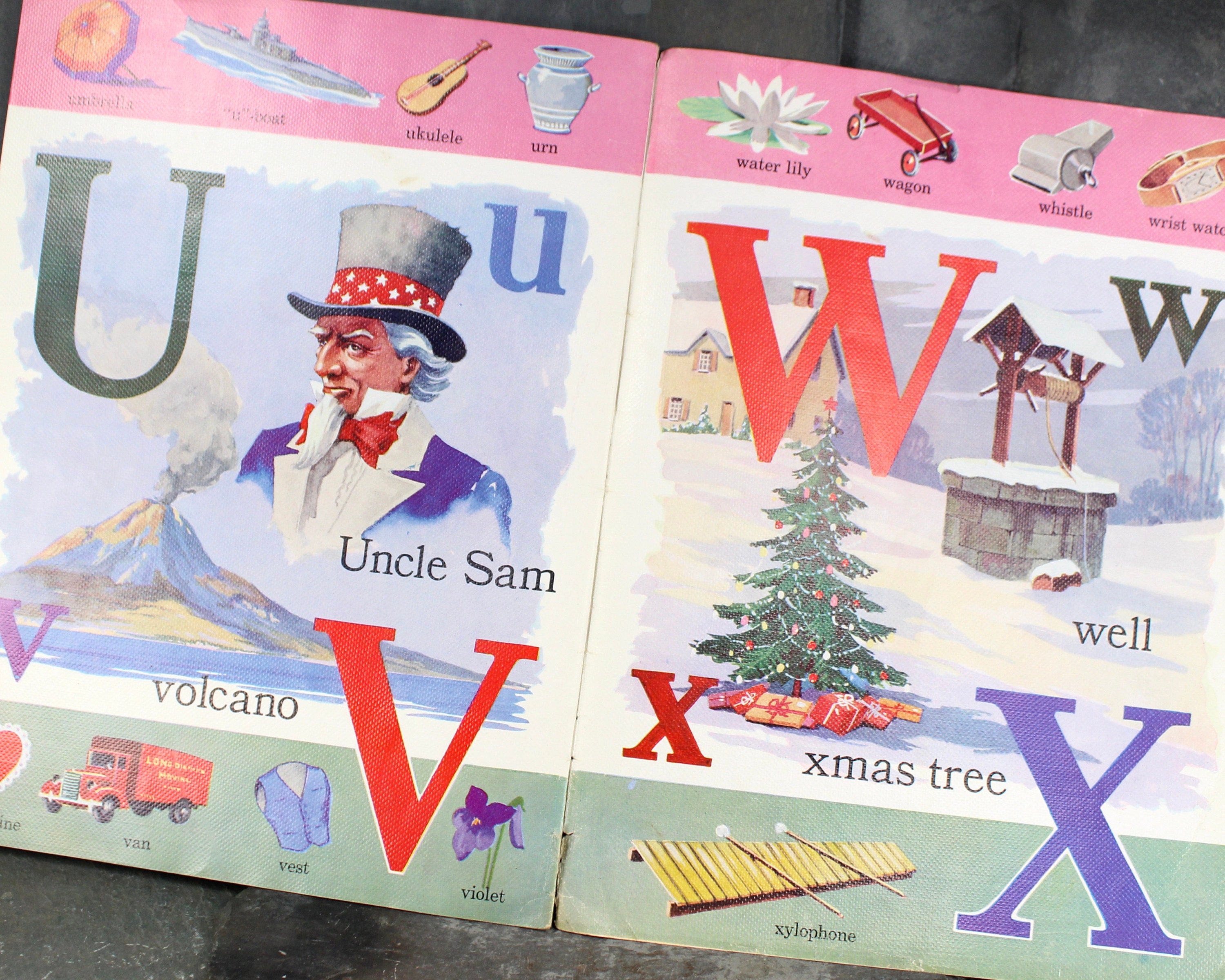 Gorgeous 1940 ABC Alphabet Picture Book Vintage Linen - Etsy