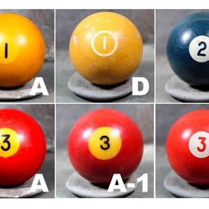 Vintage Pool Balls - YOUR CHOICE From a Variety of Gorgeous Vintage ...