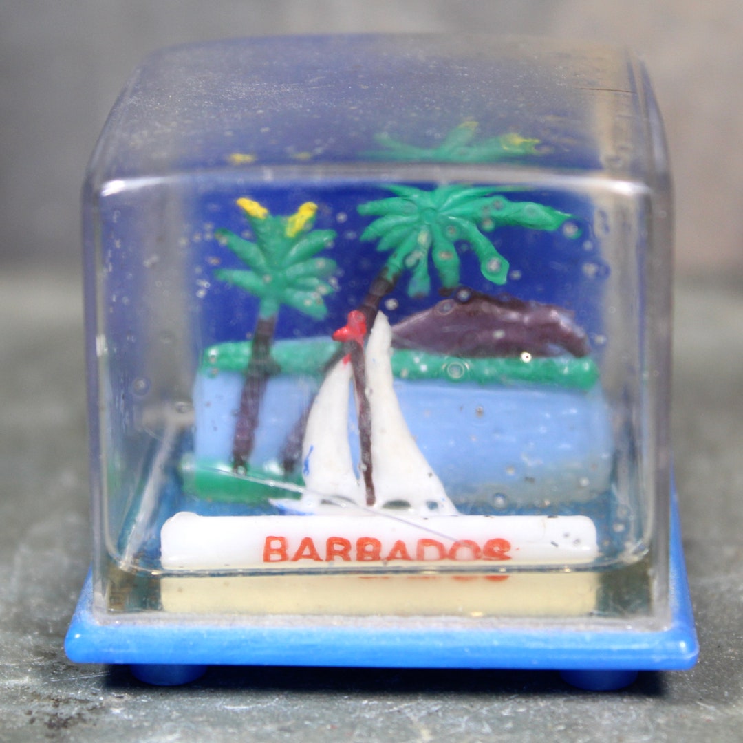 Vintage Barbados Souvenir Snow Globe | 1970s Barbados Snow Globe ...