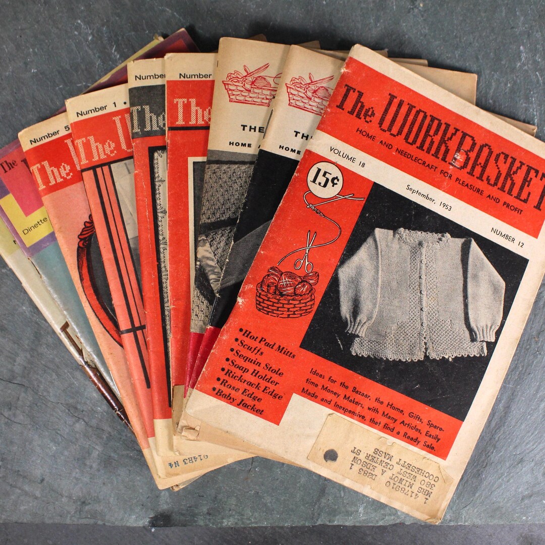 Workbasket Magazines 1950s-1980s | Your Choice of 2 Sets | Mid-century ...