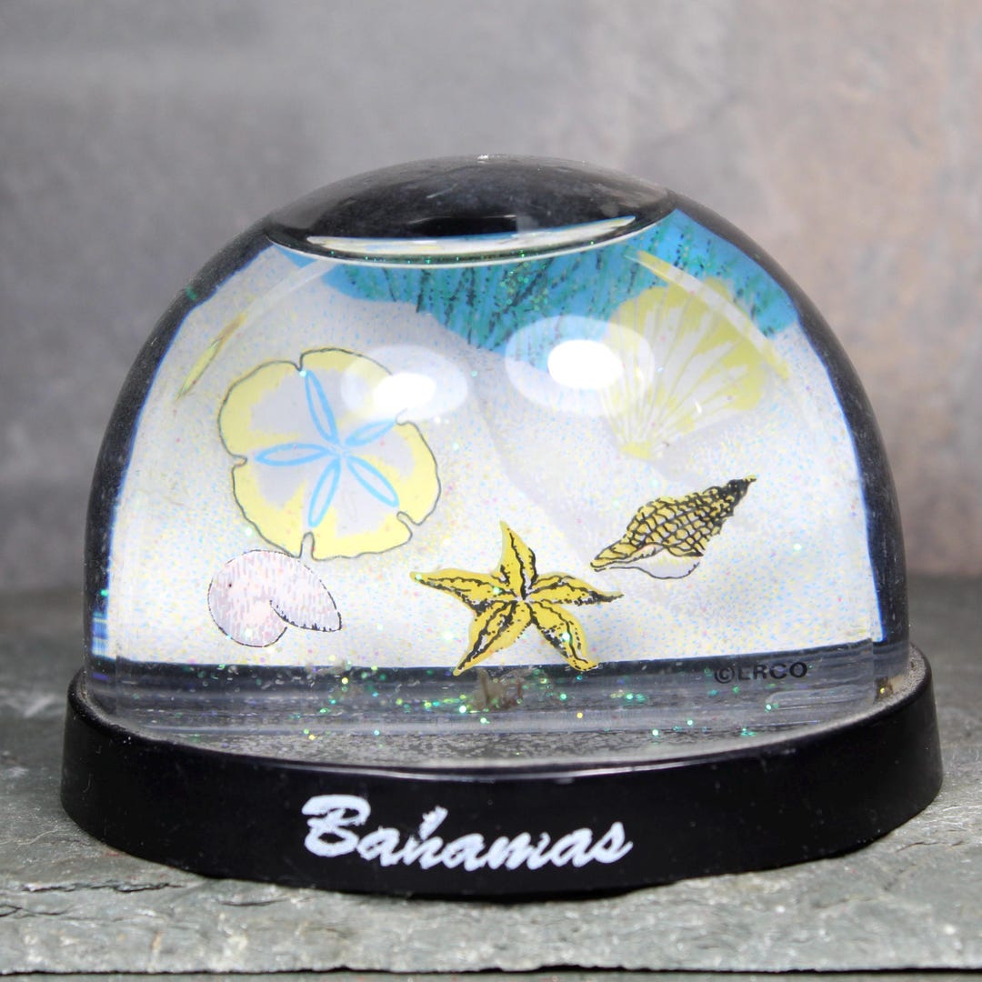 Vintage Bahamas Flamingo Souvenir Snow Globe 1970s Bahamas Snow Globe ...
