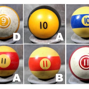 Vintage Pool Balls - YOUR CHOICE From a Variety of Gorgeous Vintage ...