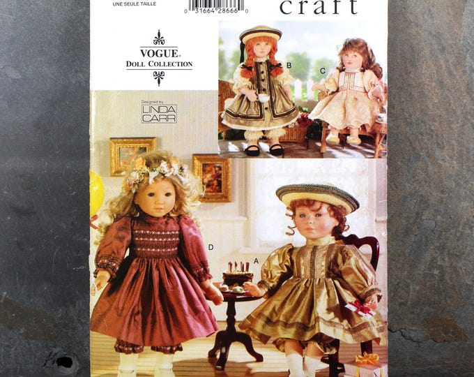 Vogue Craft 659 18 Doll Victorian Party Dress Pattern 1998 UNCUT ...