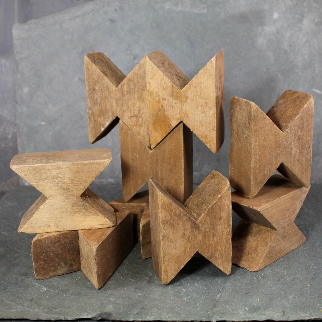 Vintage Naef Style Wooden Blocks | X-shaped Wooden Blocks | Set of 9 ...