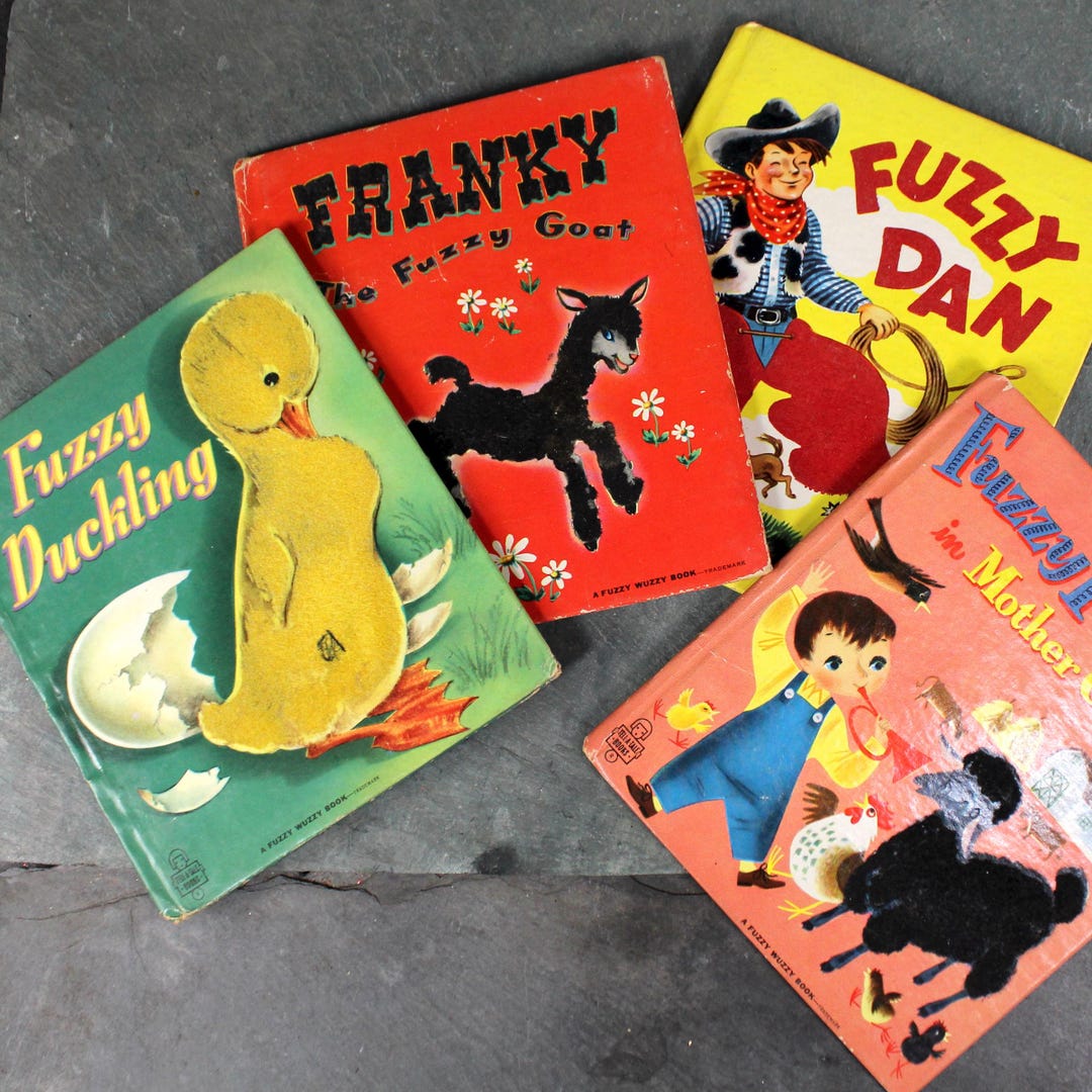 1950s Fuzzy Wuzzy Books | Set of 4 | Fuzzy Dan | Fuzzy Duckling | Fuzzy ...