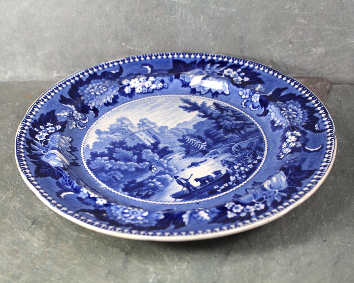 LC3 Historical Staffordshire Plate Bamborough Castle Blue Bell Series ...