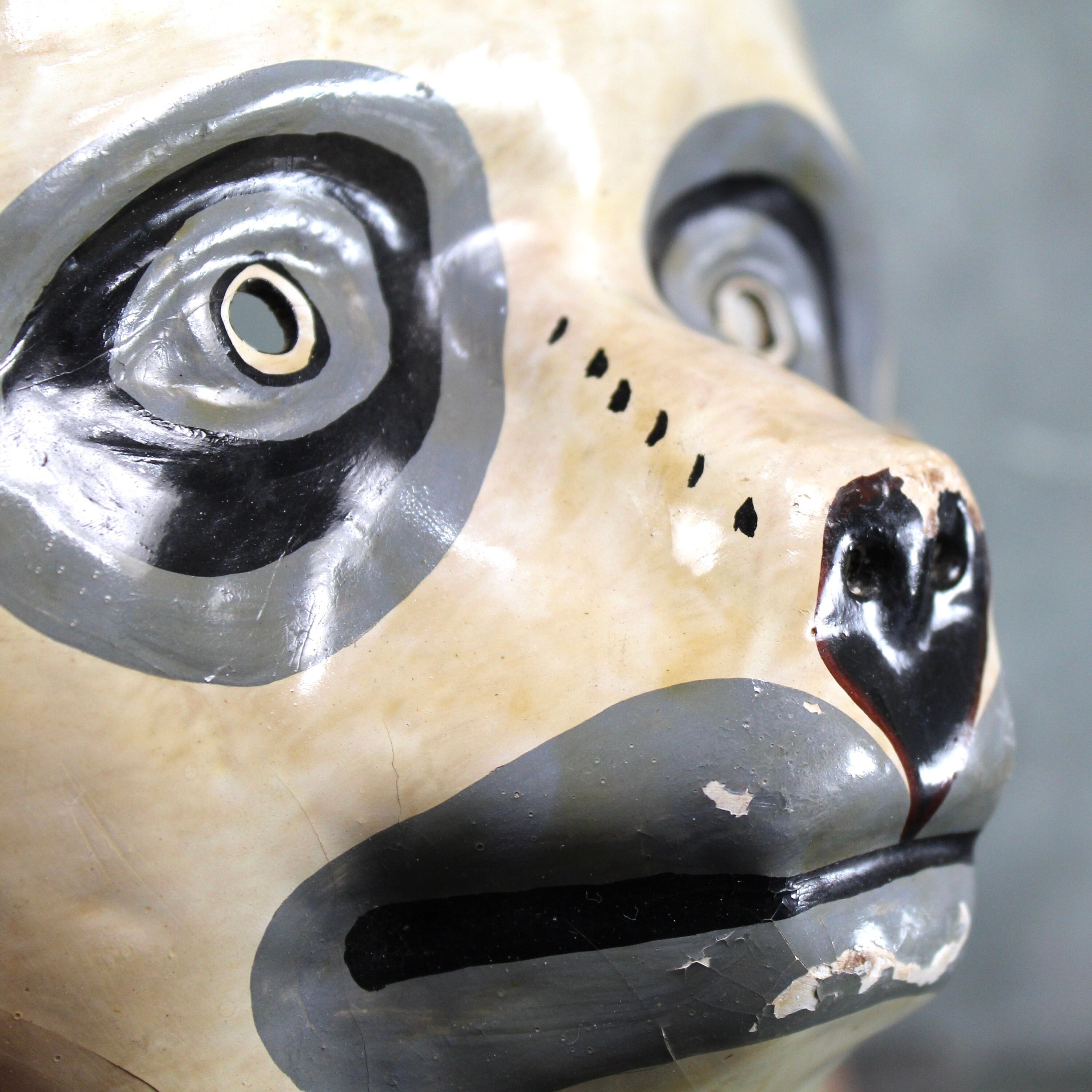 RARE! Antique Paper Mache Panda Mask | Stunning Panda Mask | Vintage ...
