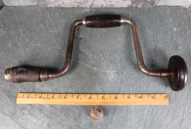 Antique Brace Drill Wood Handled Hand Drill USA No 310 | Etsy
